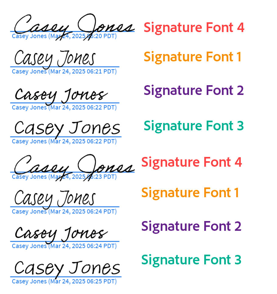 Configure how you will allow recipients to sign and initial agreements